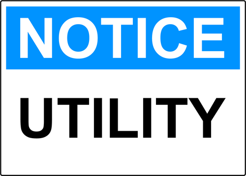 NOTICE UTILITY | Laminated Vinyl Decal Sticker Label | eBay