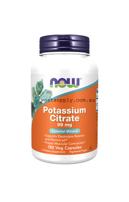 Now Foods Potassium Citrate 99 mg 180 Veg Capsules | eBay Australia