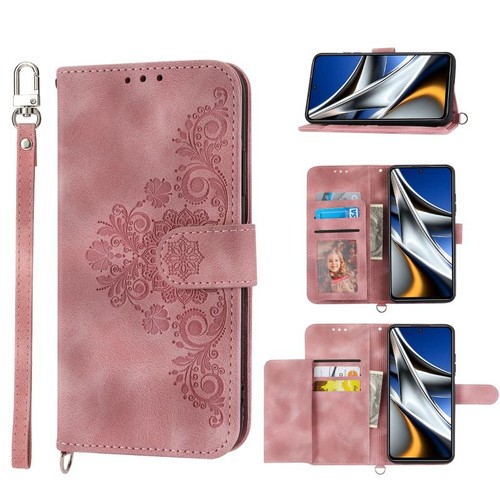 Pink Embossed Flower Leather Wallet Case for Xiaomi Poco X4 Pro | eBay ...