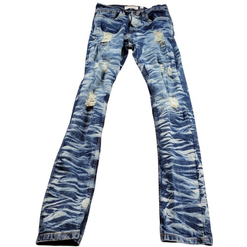 Evolution In Design Jeans Mens 34x32 Measures 34x34 Stacked Distressed ...