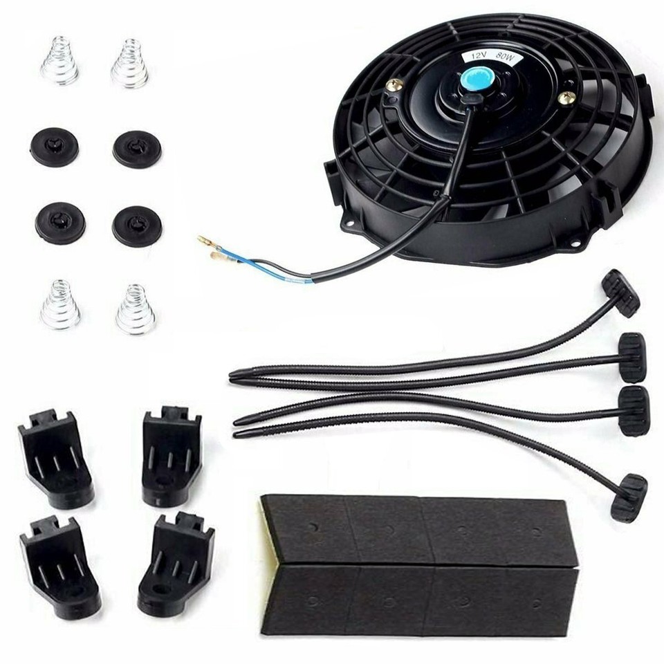 15 Row Engine Trans Transmission 10AN Oil Cooler Electric Fan Kit 15WW ...