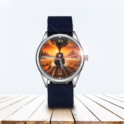 STEAM ENGINE RETRO TRAIN ART Trendy Unisex 38mm Dial Wrist Watch | eBay UK
