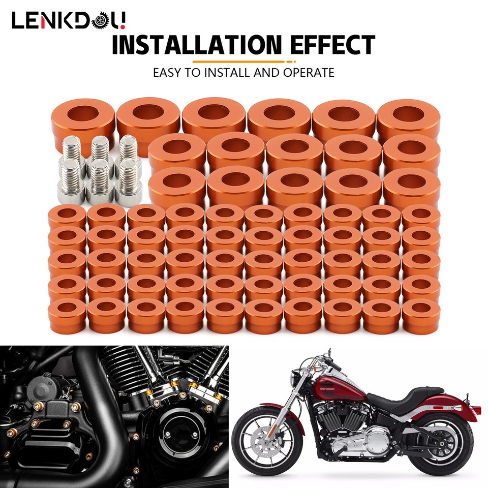 66X Chachos Engine Bolt Cover Kit For Harley Twin Cam Softail Dyna ...