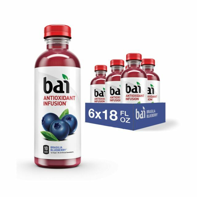 Bai Flavored Water Brasilia Blueberry Antioxidant Infused Drinks 18 ...