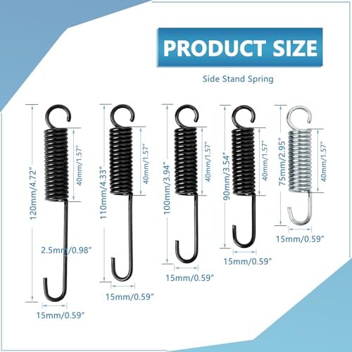 5Pcs Motorcycle Side Stand Spring in Heavy Spring Steel Material ...