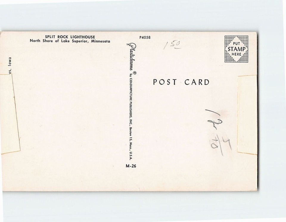 Postcard Split Rock Lighthouse Lake Superior Minnesota | eBay UK