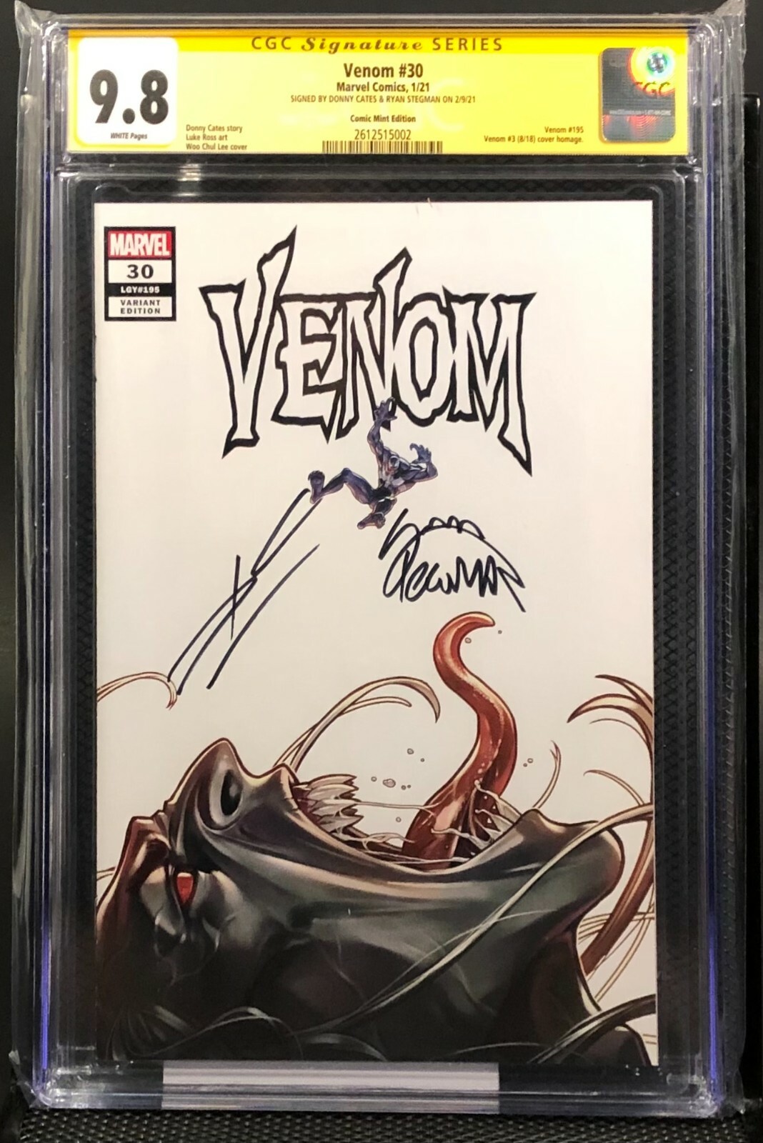 Venom #30 Woo Chul Lee CGC SS 9.8 Venom 3 Homage 2x Signed Cates ...