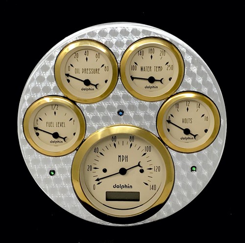 1949 1950 Chevy Car 5 Gauge Dash Panel Engine Turned Insert ...