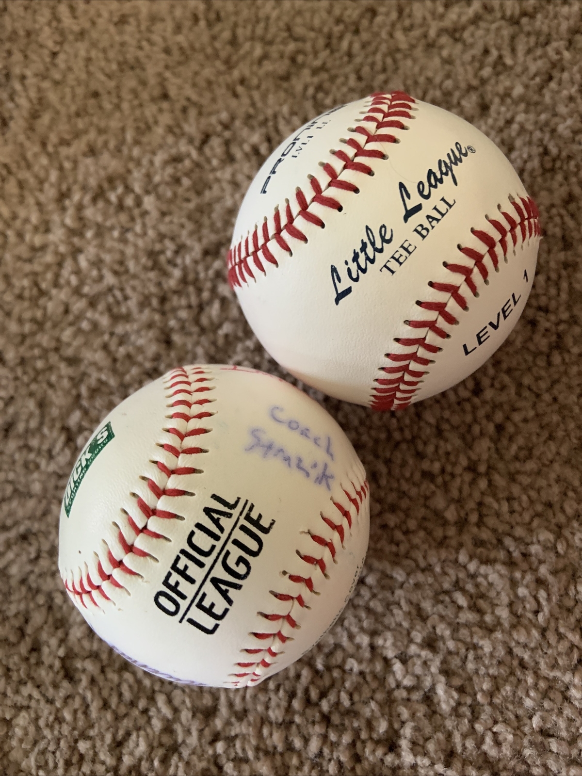 Lot Of 2 Official Leagues, Little League Tee Ball Baseballs | eBay