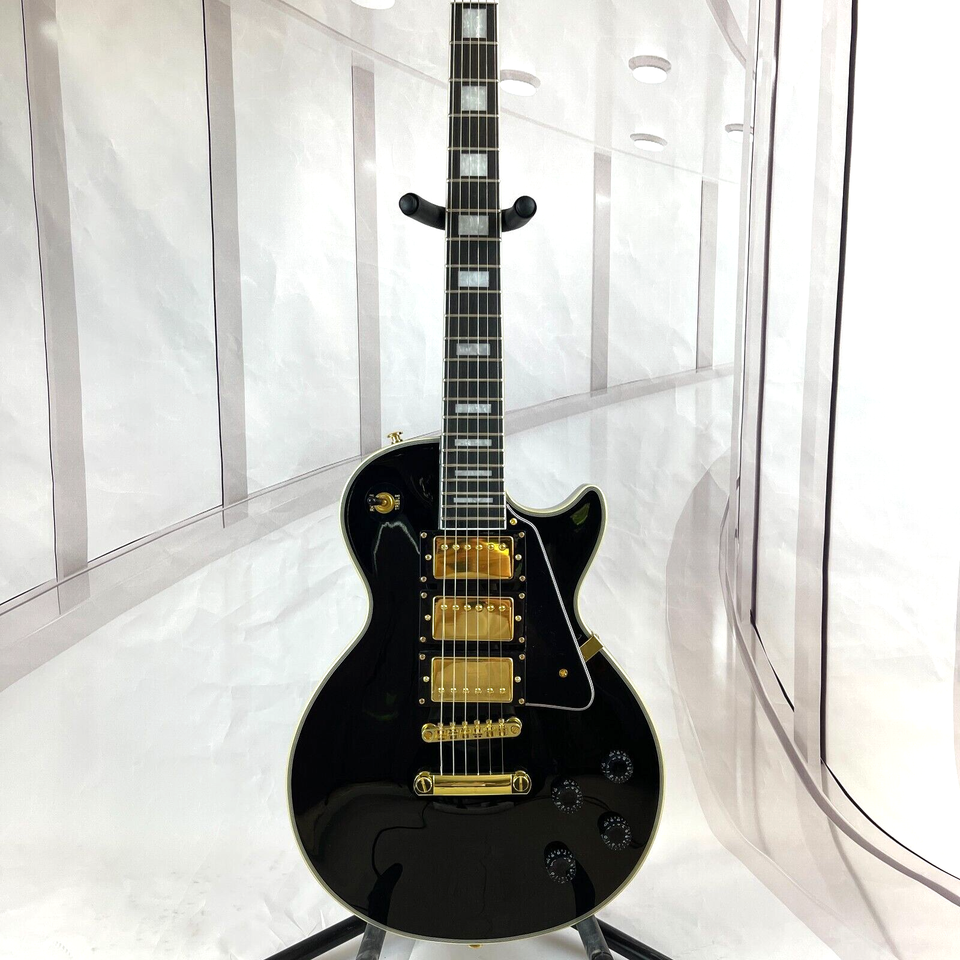 Custom LP Black Beauty Electric guitar H-H-H pickup Gold hardware 22 ...