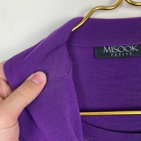 Misook Petites Purple Knit Blazer Shell Tank Top 2 Piece Suit Set Size ...