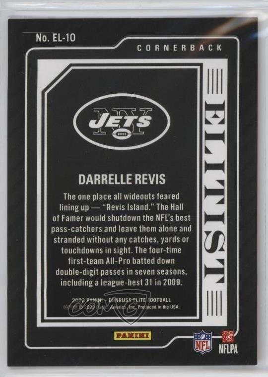 2023 Panini Donruss Elite Elitist Orange /25 Darrelle Revis #EL-10 HOF ...