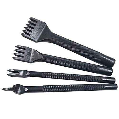 4pcs Alloy Stainless Steel Leather Craft Diamond Chisel Hole Punch Set ...