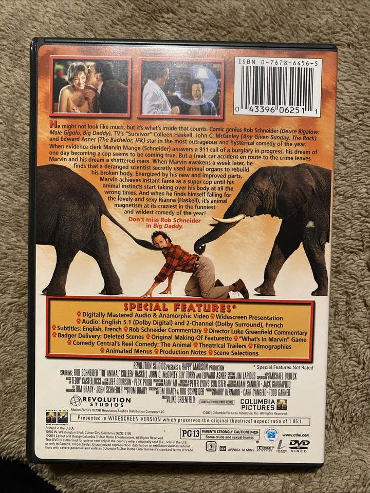 The Animal (DVD, 2001, Special Edition) 43396062511| eBay