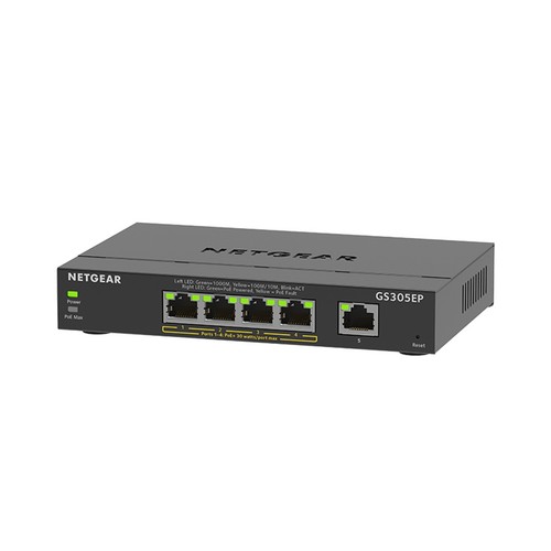Netgear GS305EP 5-Port Gigabit Ethernet PoE+ Network Switch ...