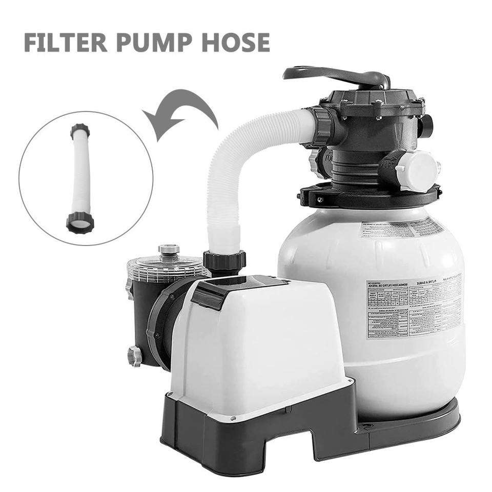 Pool Filter Hose Interconnecting 16 Inch White PVC For sand Pumps ...