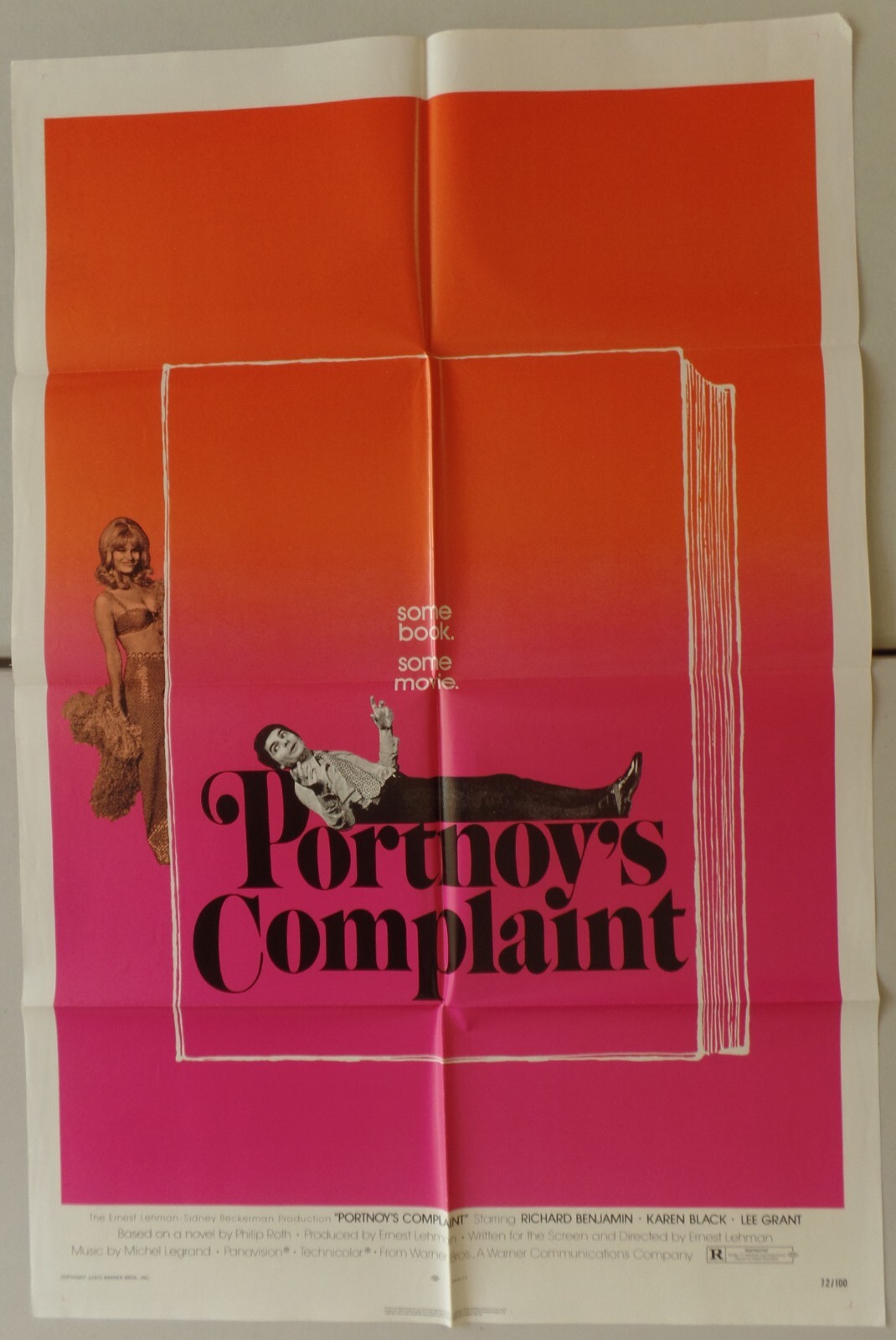 1972 Original 1 Sheet Poster Portnoy's Complaint Benjamin Black Grant ...