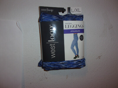 BRAND NEW LADY'S WEST LOOP BLUE & WHITE PRINT ATHLEISURE SEAMLESS ...