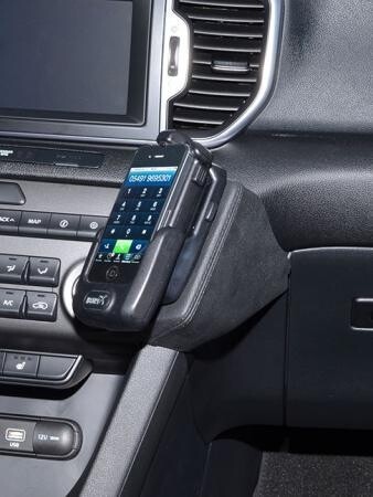 KUDA phone console Kia Sportage from 2015 black genuine leather 2180 | eBay