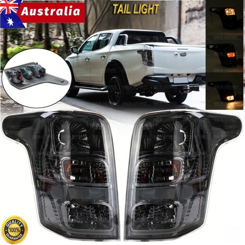 For 2015-2018 Mitsubishi Triton MQ Pair LH+RH Smoked Rear Tail Light ...