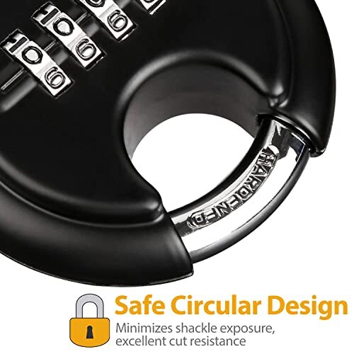 Combination Disc Padlocks For Outdoor Heavy Duty 4 Digit Code Lock ...