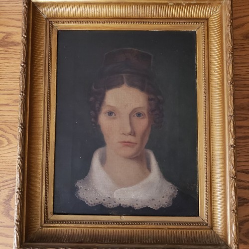 Antique Oil Painting Ann Agate Alfred T Agate Christian Forkel 1879 ...
