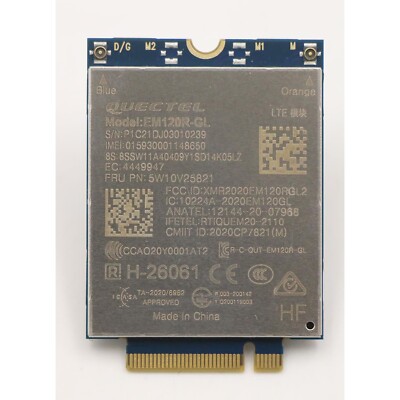 New For Lenovo ThinkPad X1 carbon 9th 2021 4G WWAN module EM120R-GL ...