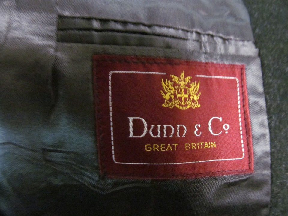 Dunn And Co Great Britain Crombie Black Men's Long Wool Button-Up Coat ...