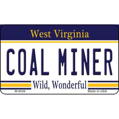 Coal Miner West Virginia State License Plate Tag Magnet M-6546 | eBay