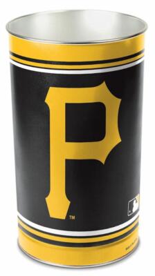 Pittsburgh Pirates 15 Inch Metal Wastebasket [NEW] MLB Trash Can ...