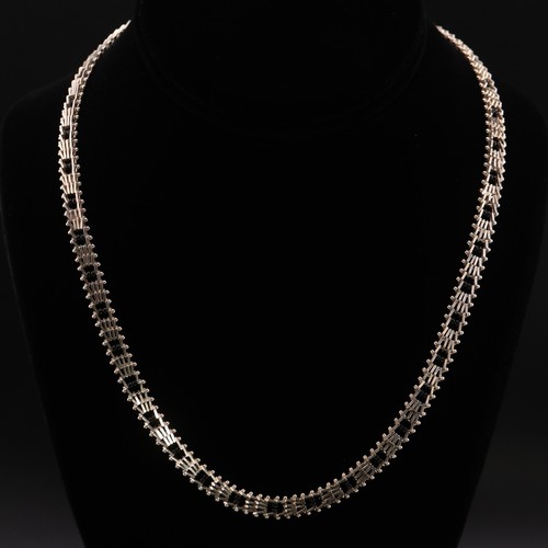 VTG Sterling Silver MEXICO PREMEX Black Glass Bead 18" Riccio Chain ...