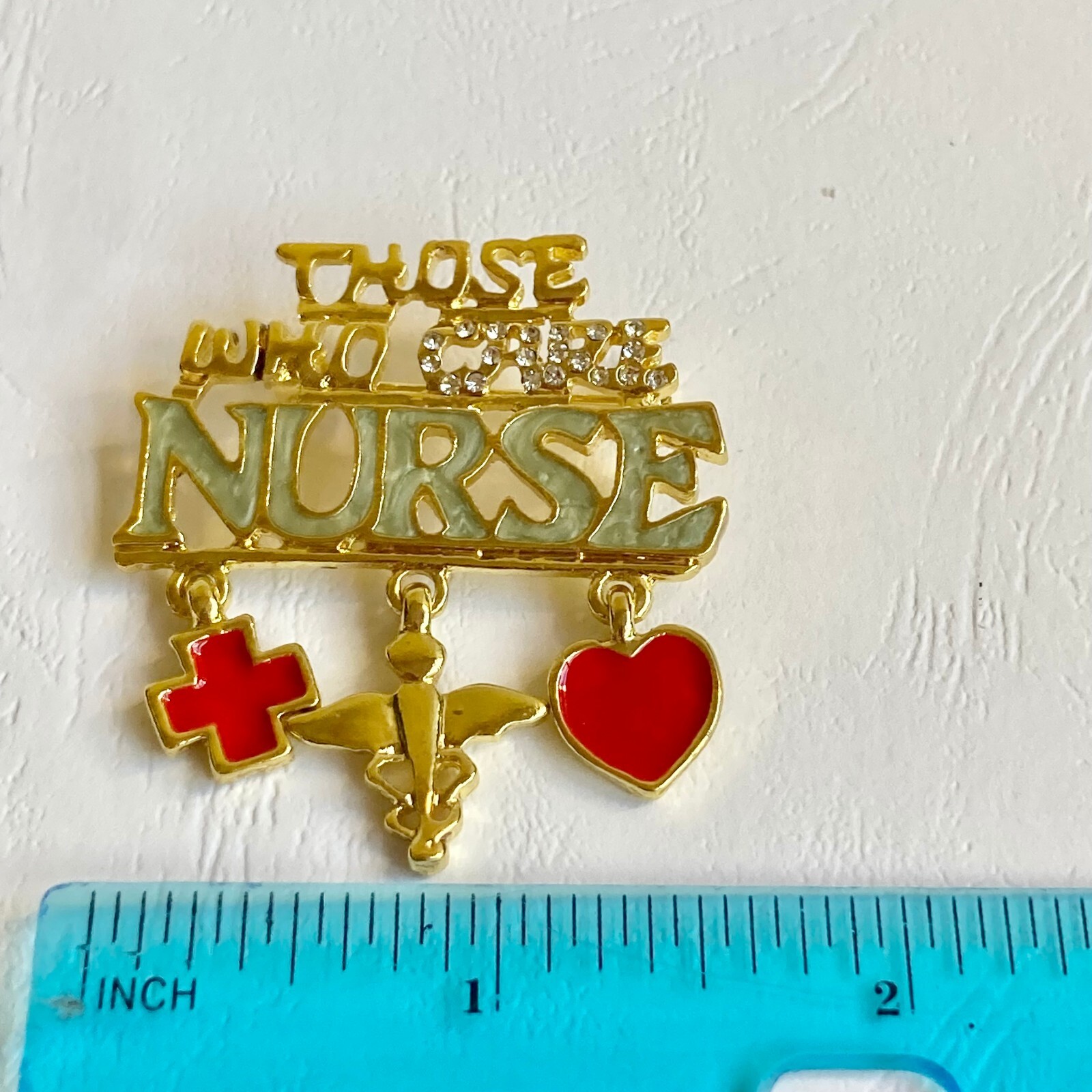 Nursing Pin Brooch Caduceus Heart Charms Graduation Gift RN LPN CNA ...