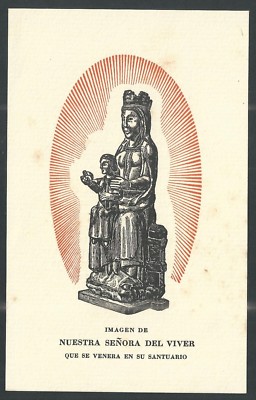 Holy card antique Virgin del Viver image pieuse santino andachtsbild ...