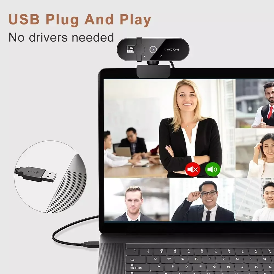 1080P Full HD USB Webcam Camera Auto Focus with Microphone For PC ...