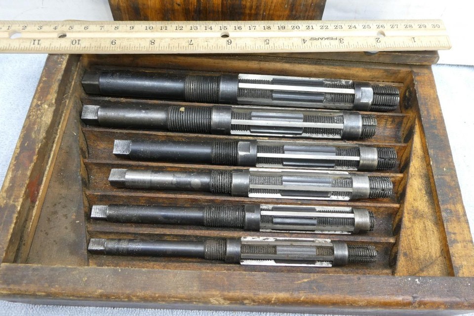 Vintage Cleveland USA Quick Set Adjustable Reamer Set Tools In Box ...