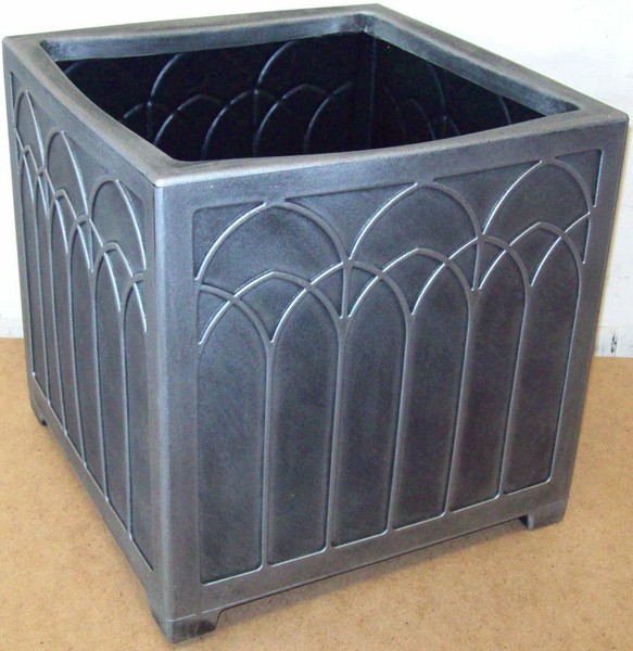 Gothic STRATA Grey Slate LAZIO Style Patio Garden Planter Plant Pot ...