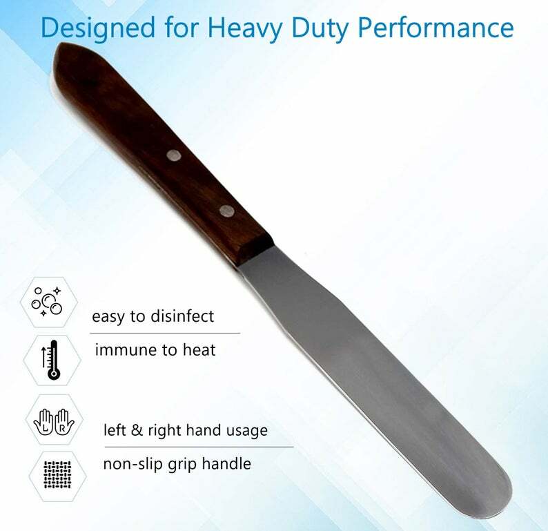 Stainless Steel Spatula Kitchen Utensil Chefs Knives Baking Tool Pastry ...