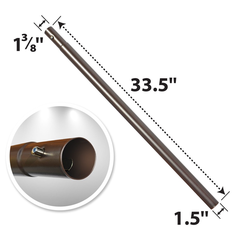 Patio Umbrella Parasol Lower Bottom Pole Replacement POLE ONLY with ...