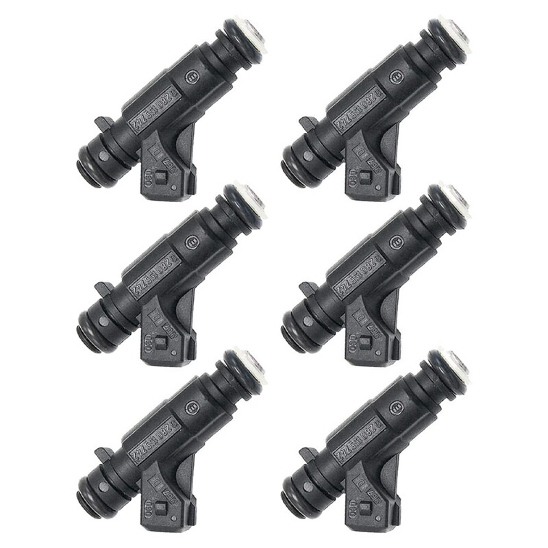 Set of 6 Fuel Injectors A1120780049 0280155742 for Mercedes CLK320 ...