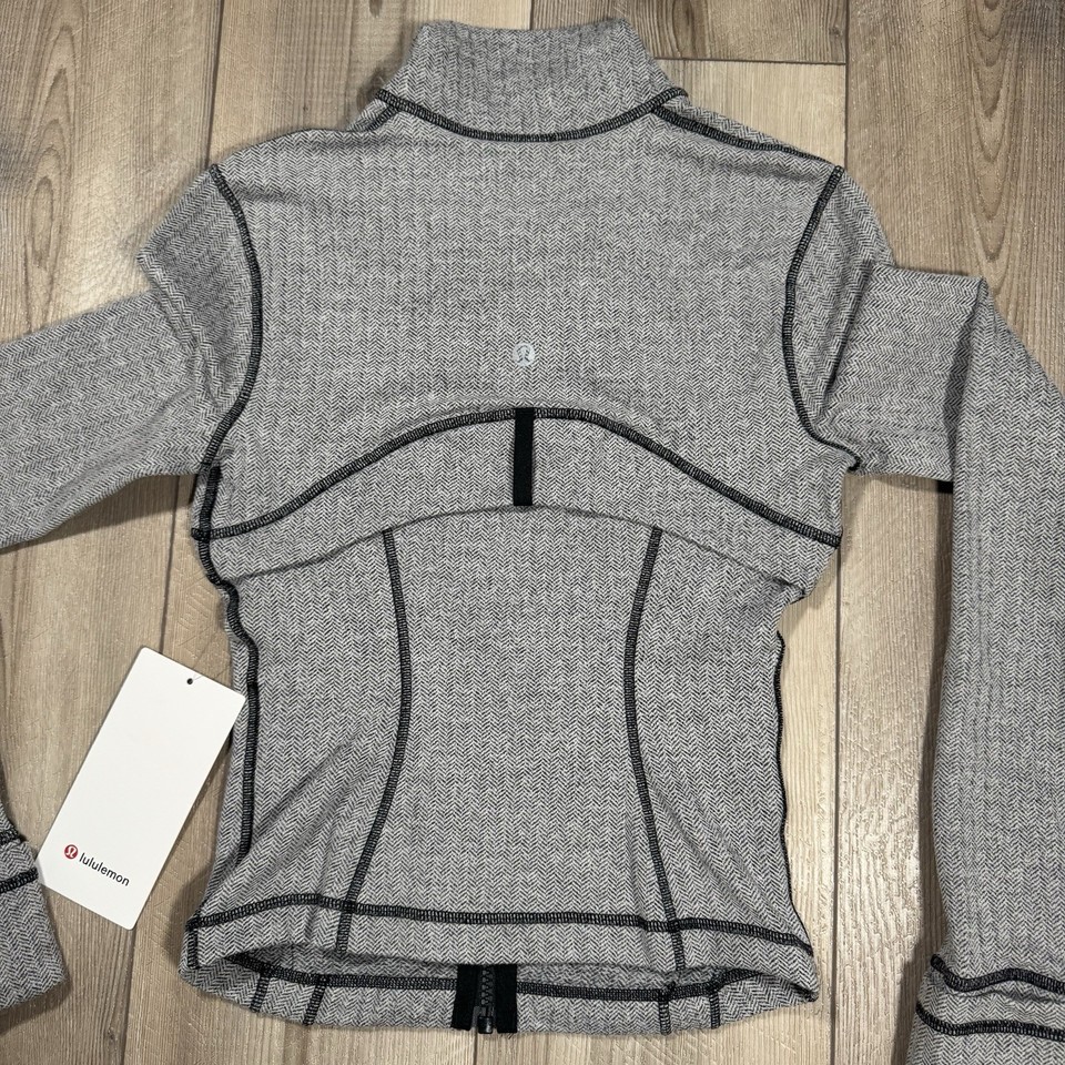 Lululemon Define Cropped Womens Size 2 Jacket Luon Black Dove Gray ...