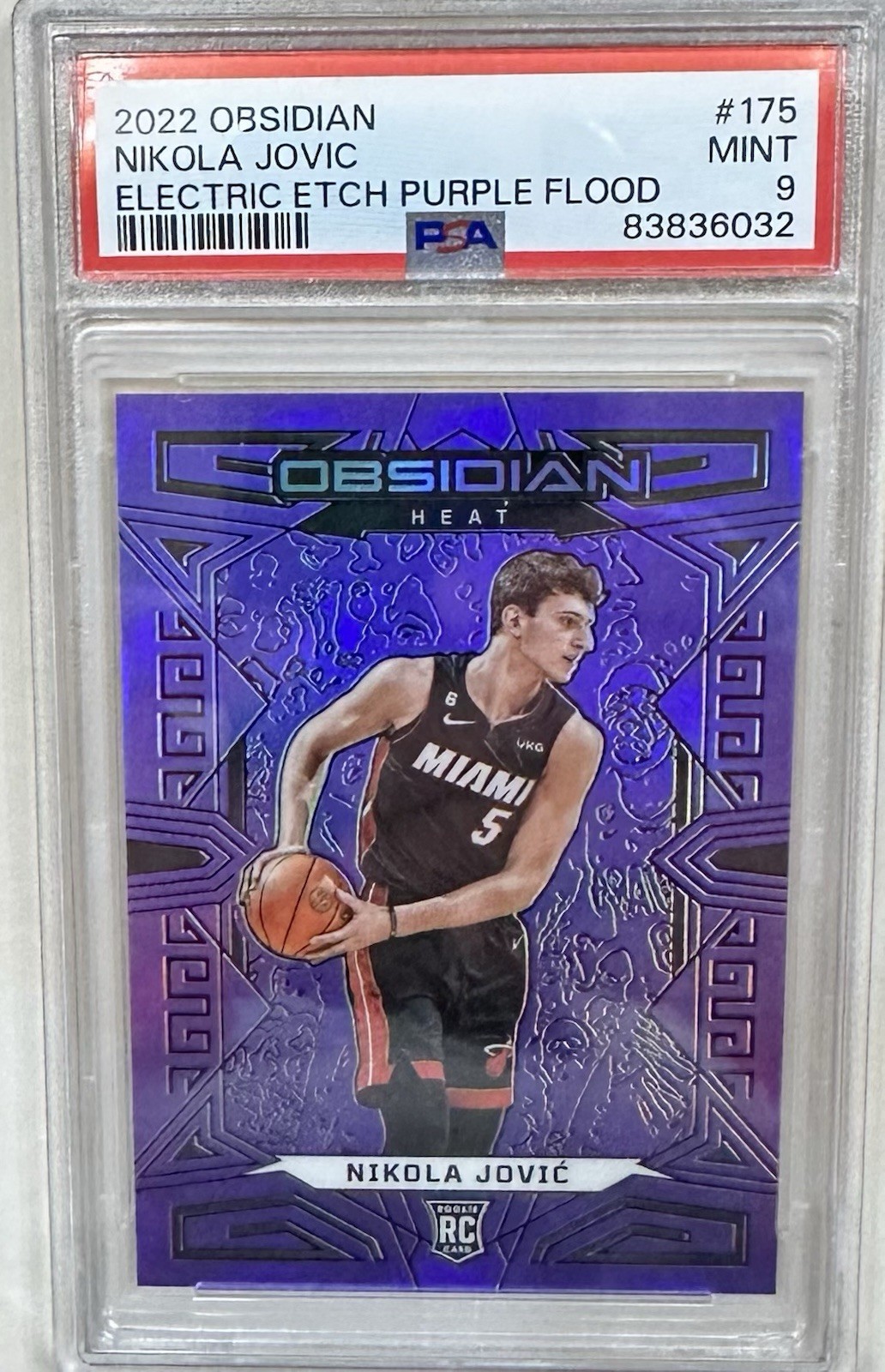 Nikola Jovic 2022 Obsidian #175 Electric Etch Purple Flood /49 Price ...