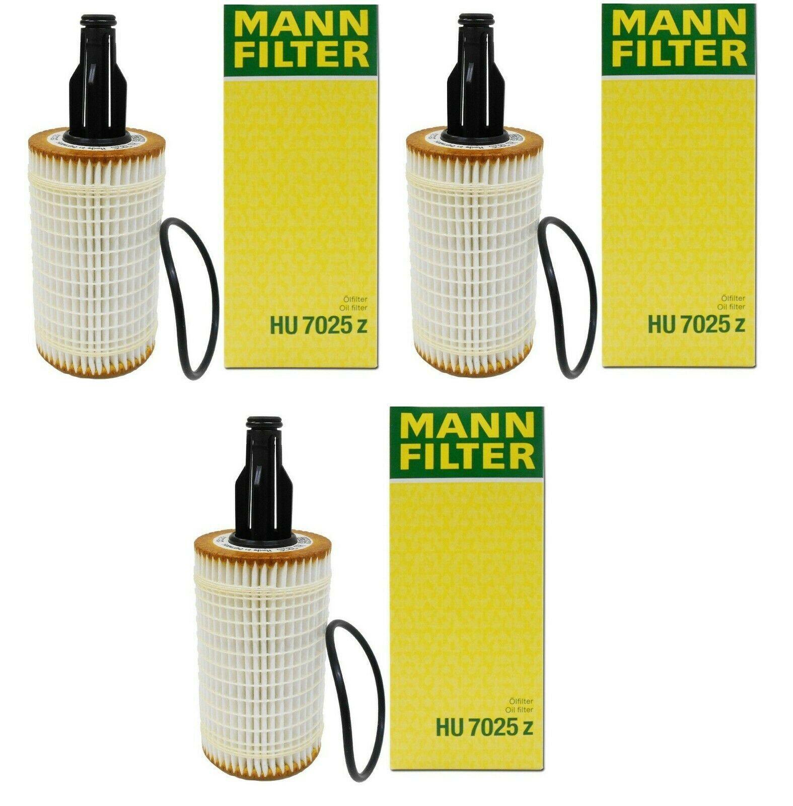 Set of 3 Engine Oil Filters Mann For Mercedes C204 W218 A207 V212 W166 ...