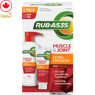 Rub A535 Muscle & Joint Heating Cream, Extra Strength 350g + 100g ...