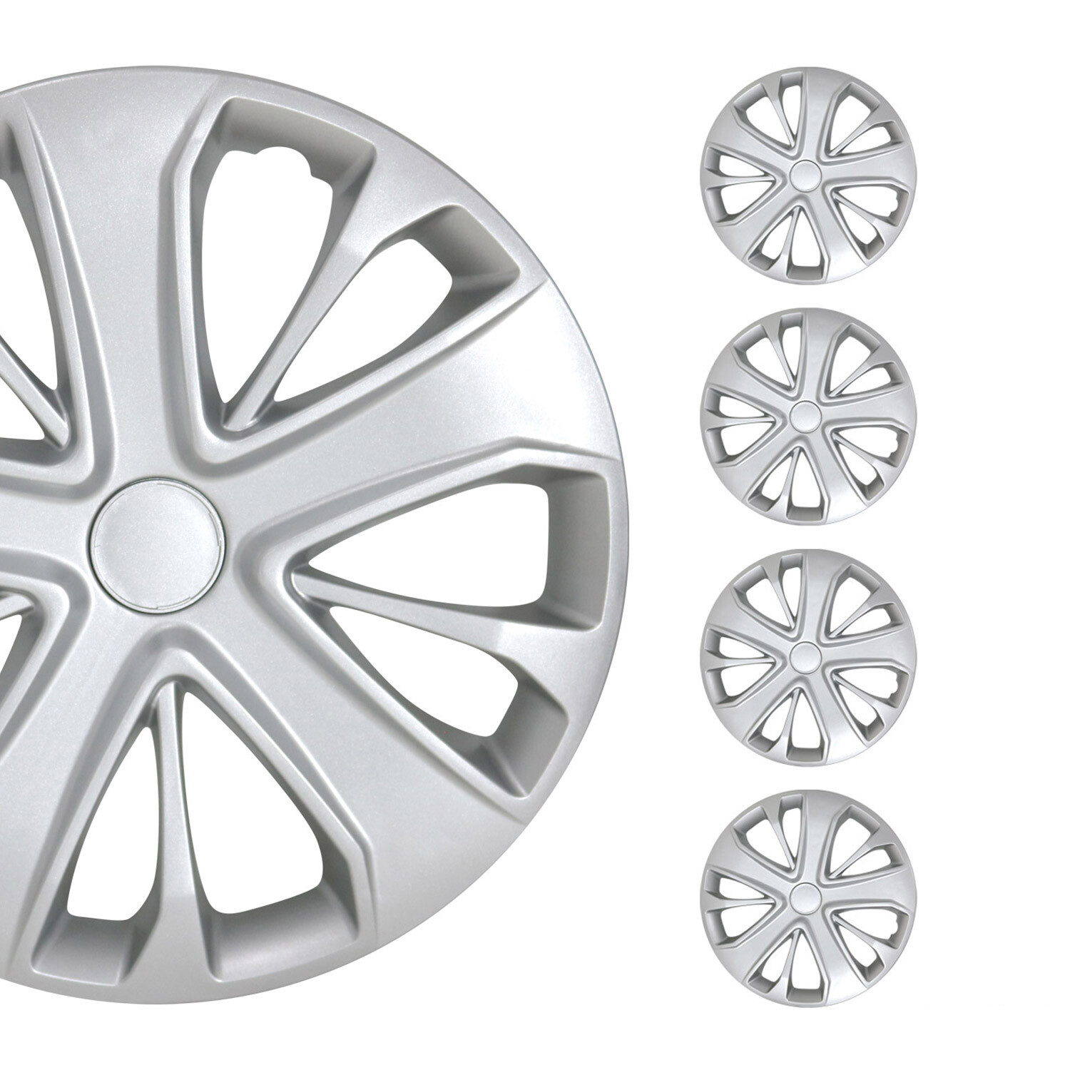 4x 15" Wheel Covers Hubcaps for Subaru Silver Gray | eBay