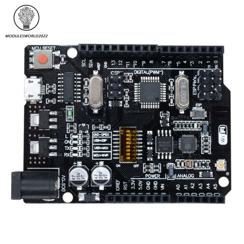 WiFi UNO R3 ATmega328P+ESP8266 32Mb memory USB-TTL CH340G For Arduino ...