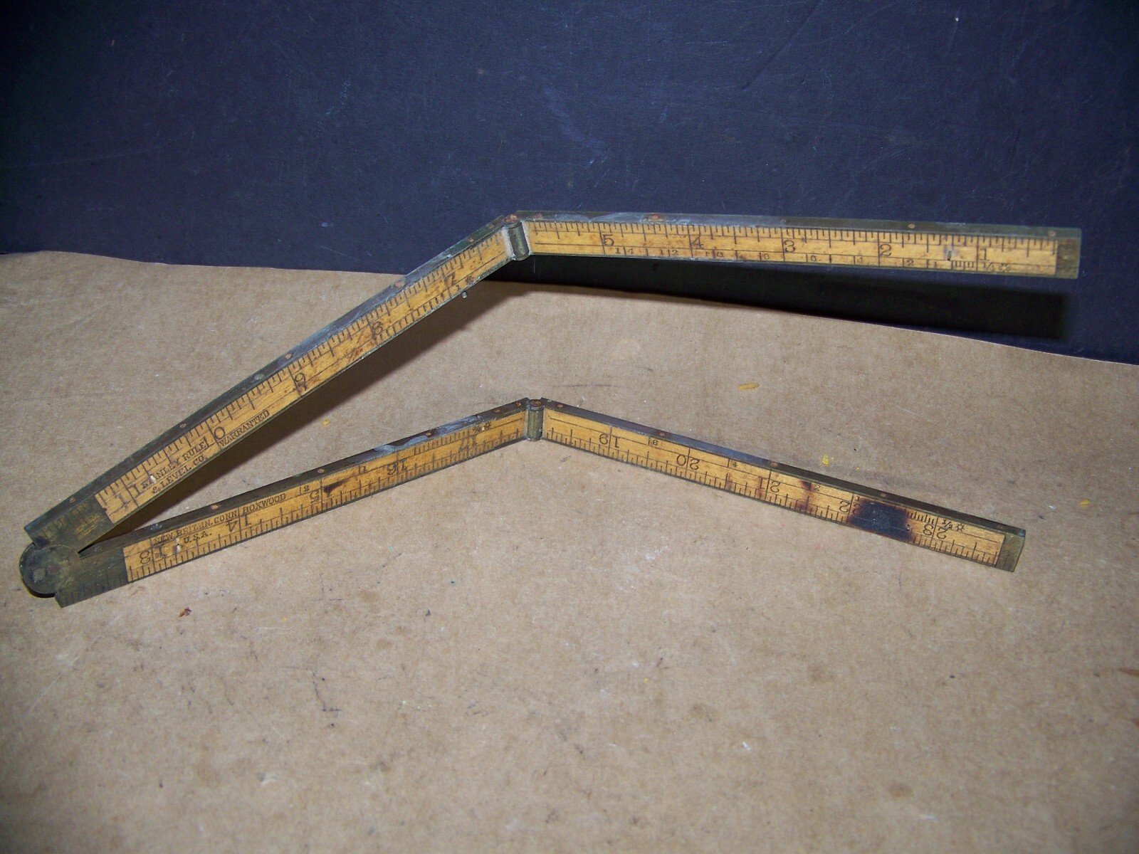 Stanley #62 Boxwood & Brass Folding Ruler Vintage Stanley Folding Ruler ...