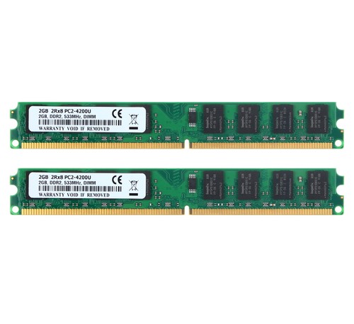 4GB For Intel 2x 2GB DDR2 PC2-4200 533MHz 240PIN DIMM Desktop Memory ...