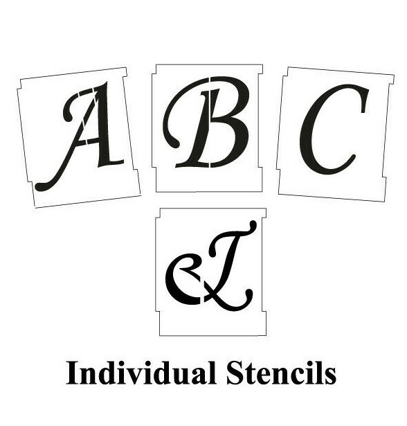 Cursive Letter Stencils