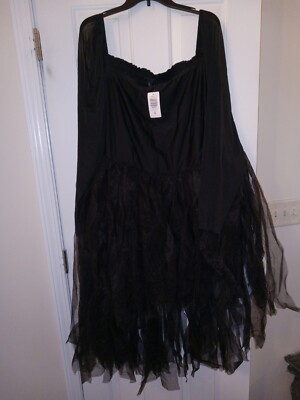 TORRID 5 HI LOW DRESS GOTHIC FAIRY PRINCESS OFF THE SHOULDER COS SZ 5 ...