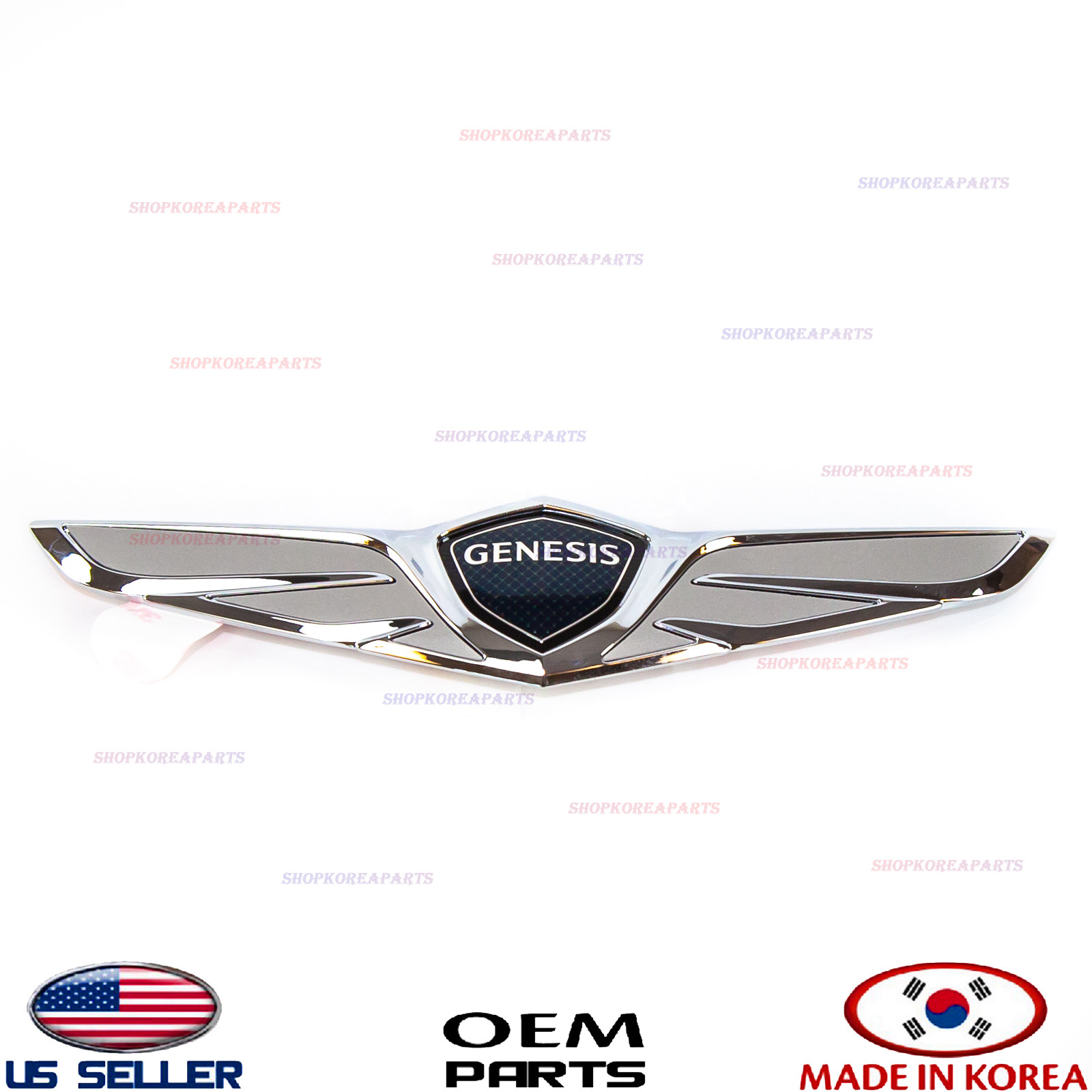 Genuine Rear Trunk Wing Emblem Tail Gate Wing Emblem OEM Genesis G80 ...